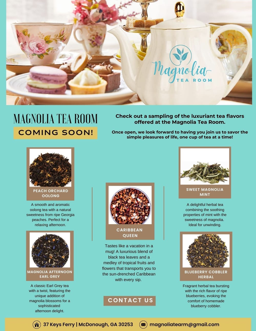 The Magnolia Tea Room Opening in Downtown McDonough