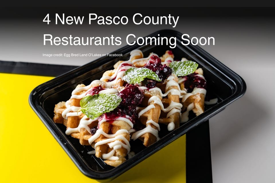 4 New Pasco County Restaurants Coming Soon
